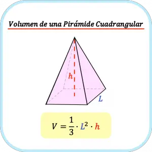 Volumen de una pirámide cuadrangular (ejemplo y calculadora)